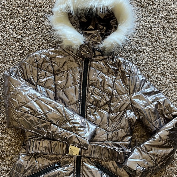 Other | Womens Metallic One Piece Snowsuit With Faux Fur Hood | Poshmark